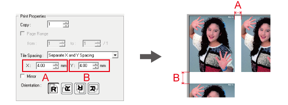 Setting the Spacing between Adjacent Images